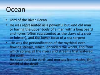 GREEK MYTHOLOGY;GODS OF WATER AND THE UNDERWORLD | PPT