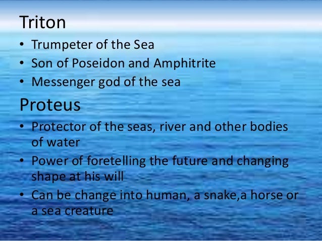 GREEK MYTHOLOGY;GODS OF WATER AND THE UNDERWORLD