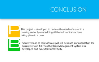 Banking management system | PPTX