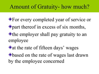 Payment Of Gratuity Act | PPS