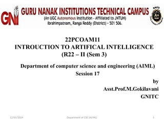 22PCOAM11 IAI Unit 4 Session 17 classical planning.pptx