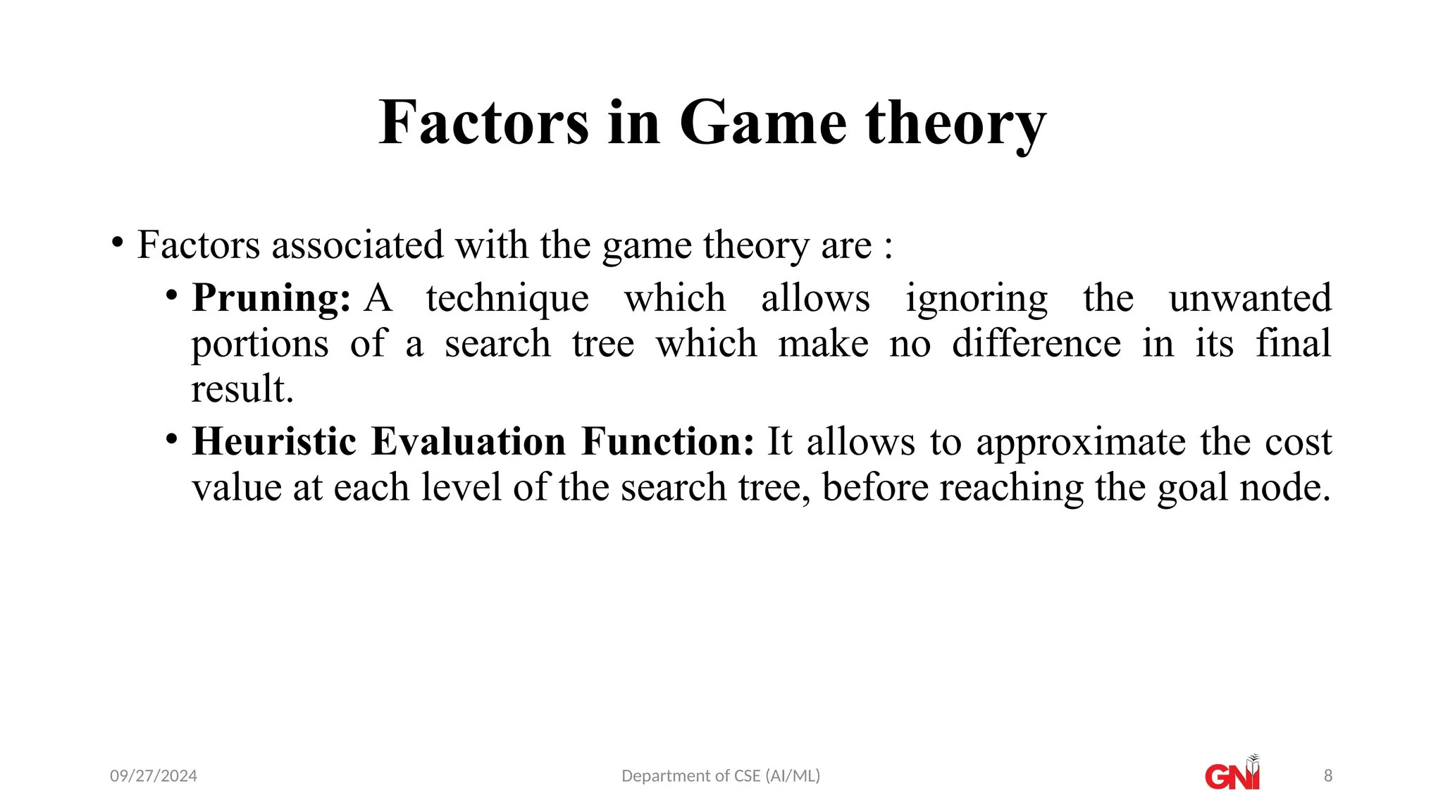 22PCOAM11 Unit 2: Session 7 Adversarial Search .pptx