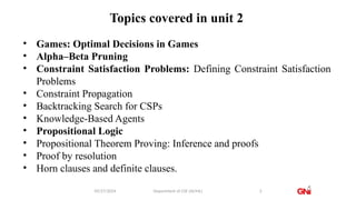 22PCOAM11 Unit 2: Session 7 Adversarial Search .pptx