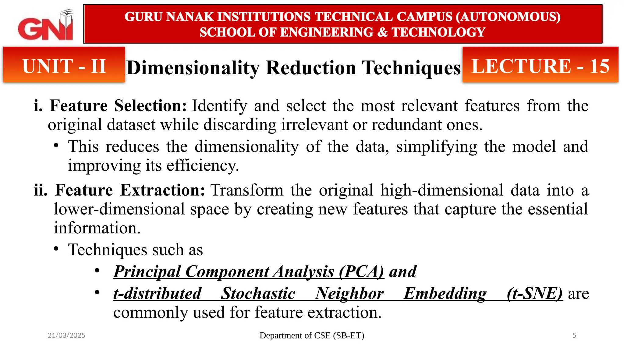 22PCOAM16 Unit 2 Session 15 Curse of Dimensionality.pptx