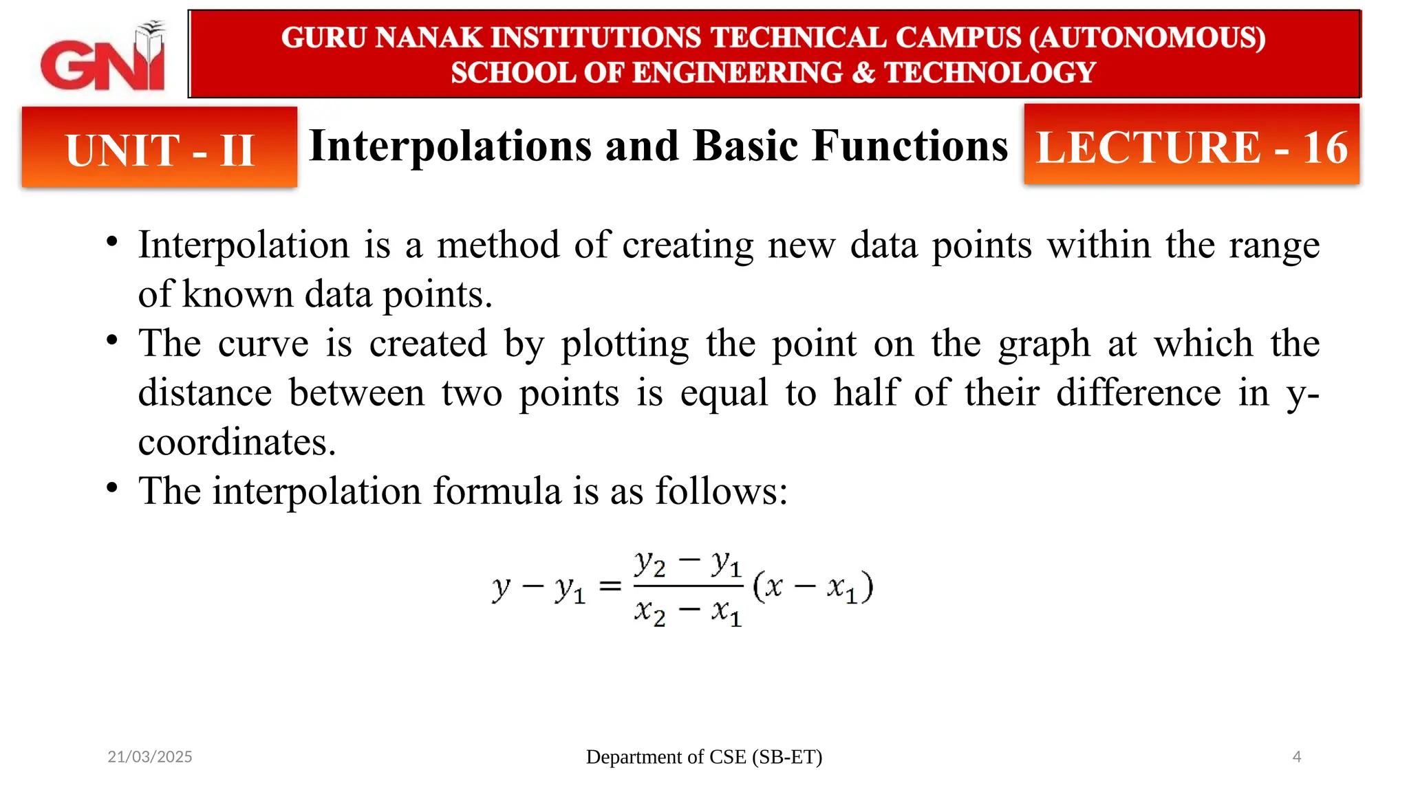 22PCOAM16 Unit 2 Session 16 Interpolations and Basic Functions.pptx