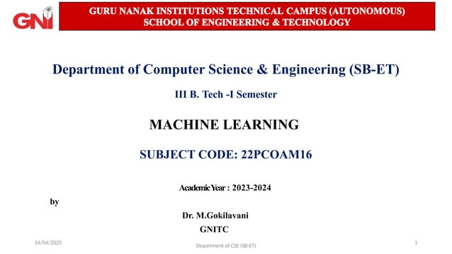 22PCOAM16 ML Unit 3 Session 20 ID3 Algorithm and working.pptx