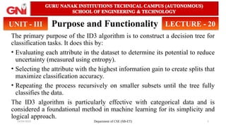 22PCOAM16 ML Unit 3 Session 20 ID3 Algorithm and working.pptx