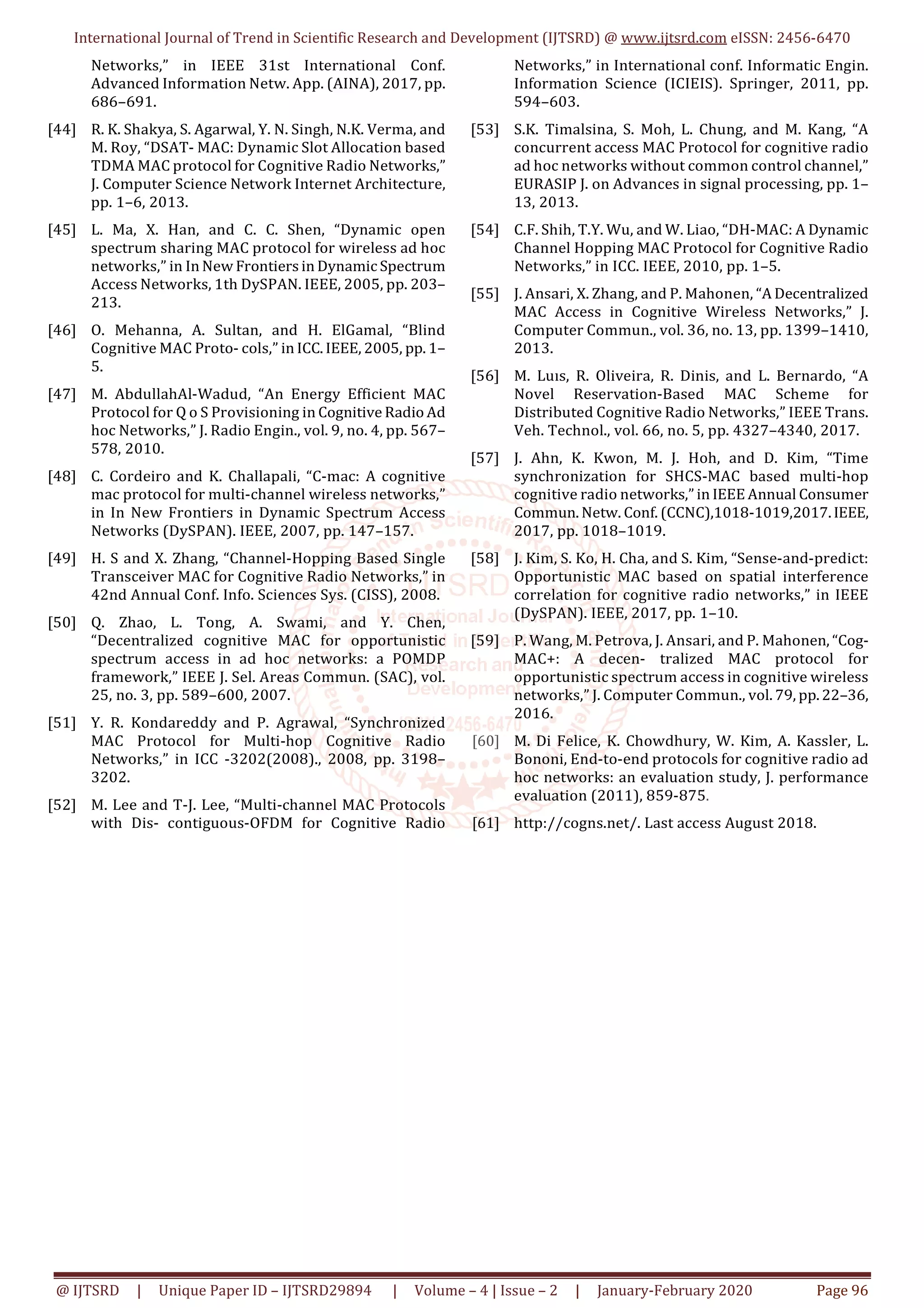 Performance Evaluation Cognitive Medium Access Control Protocols Pdf