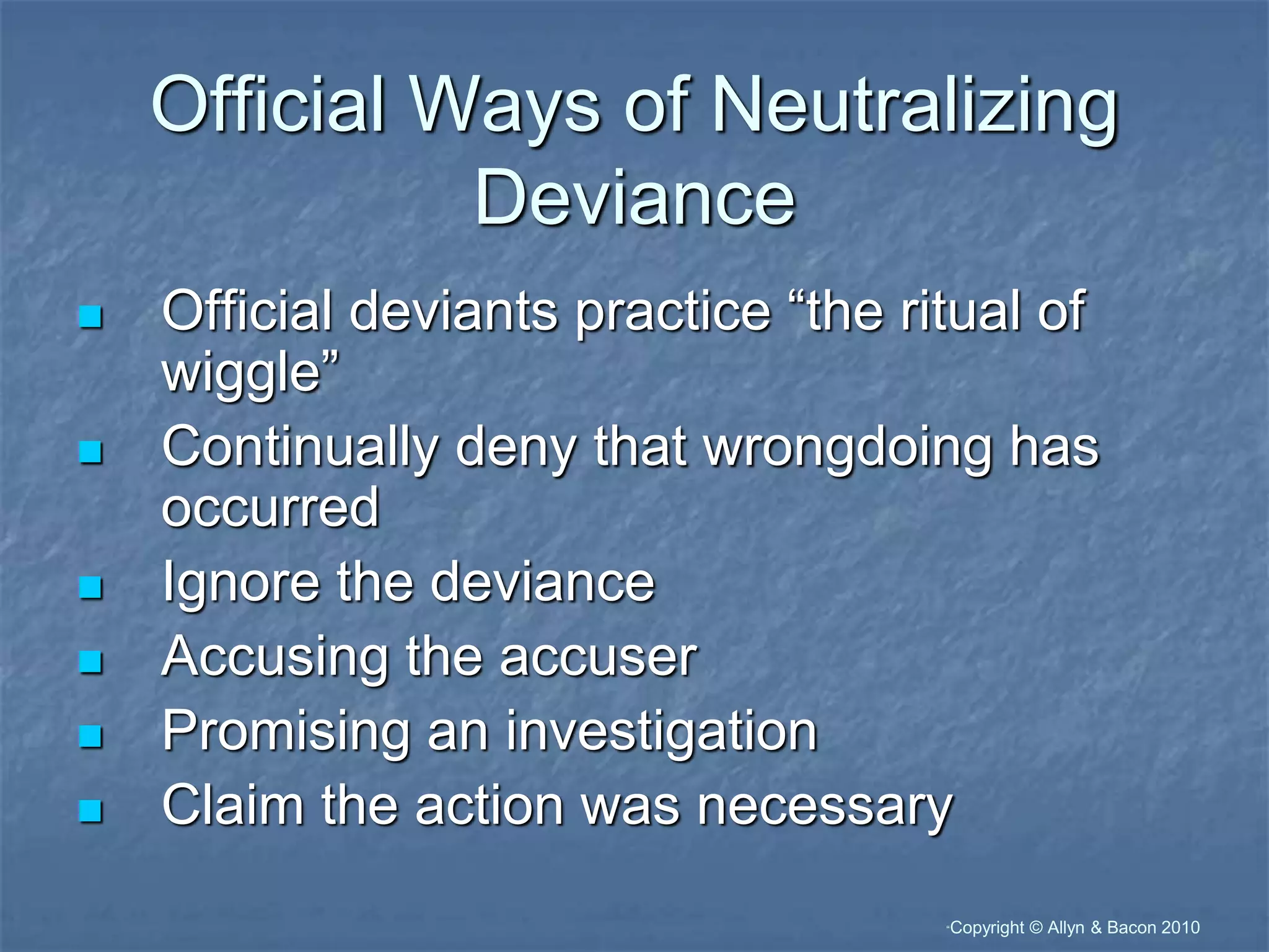 privileged class deviance ( concept &nature) | PPTX