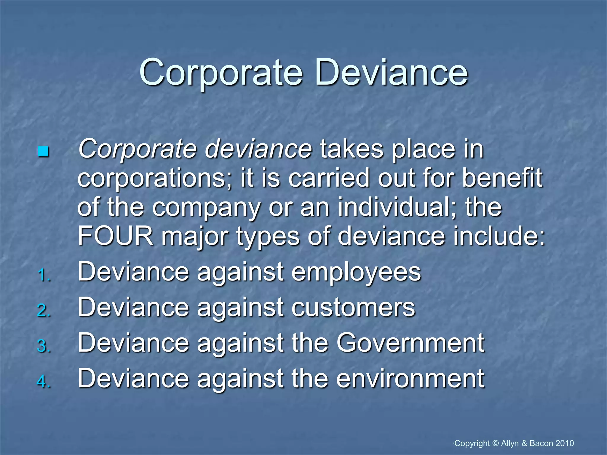 privileged class deviance ( concept &nature) | PPTX