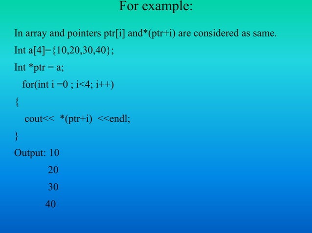 Dynamic Objectspointer To Functionarray And Pointercharacter String Processing Ppt