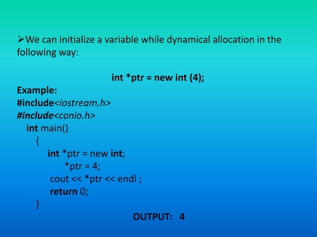 Dynamic Objects,Pointer to function,Array & Pointer,Character String Processing | PPT