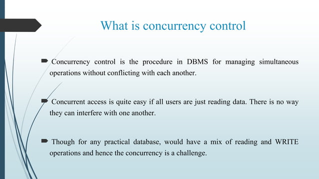 Overview of Concurrency Control & Recovery in Distributed Databases | PPT Overview of Concurrency Control & Recovery in Distributed Databases | PPT