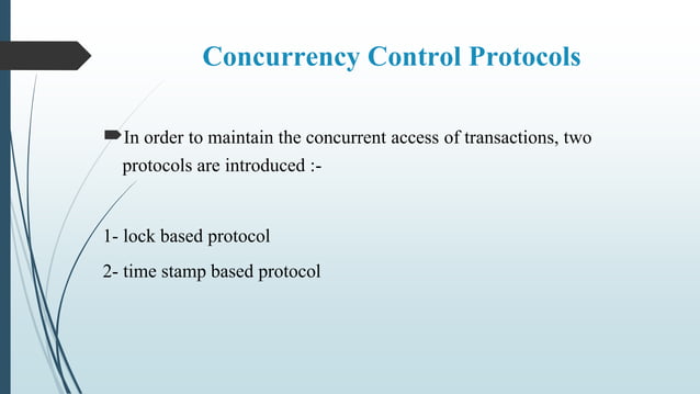 Overview Of Concurrency Control And Recovery In Distributed Databases Pptx Databases