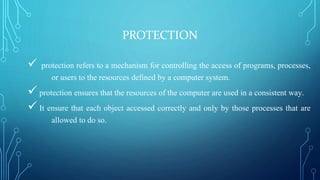 Protection Structures & Capabilities in Operating System | PPT
