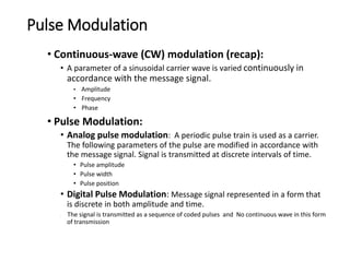 22 PulseModulation.pdf | Digital Audio | Computer Software and Applications