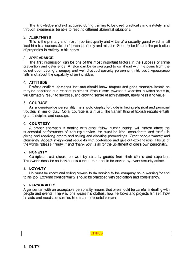 Qualities, Reqs, Codes | DOTX