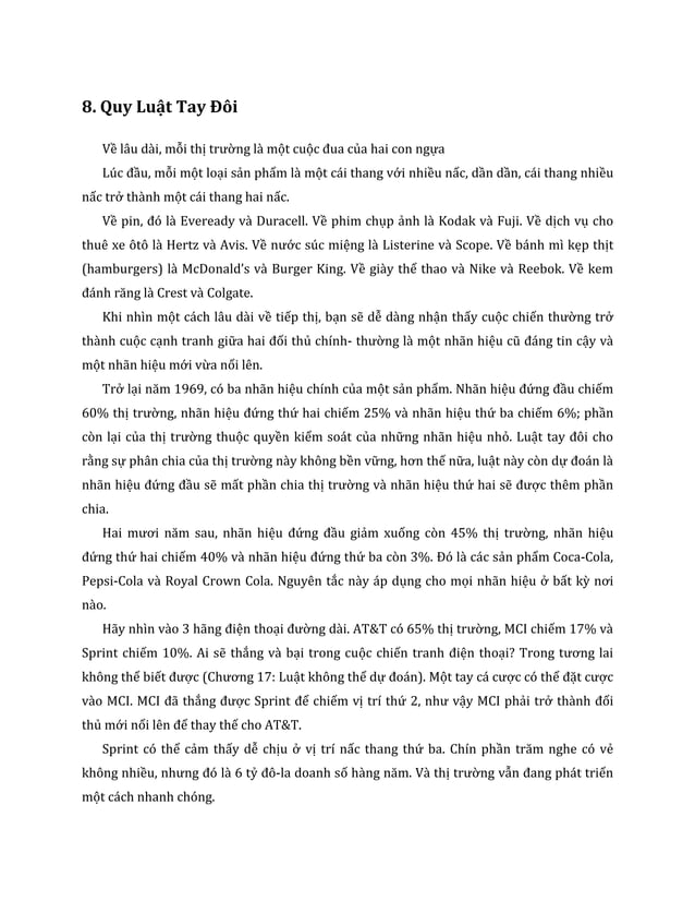 22 quy luật bất biến trong Marketing | PDF