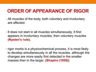RIGOR MORTIS FORENSIC MEDICINE PRESENTATION | PPTX