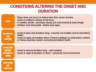 RIGOR MORTIS FORENSIC MEDICINE PRESENTATION | PPTX