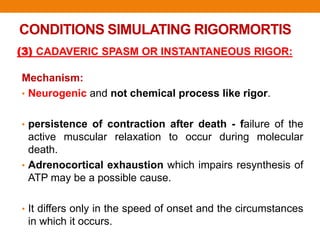 RIGOR MORTIS FORENSIC MEDICINE PRESENTATION | PPTX