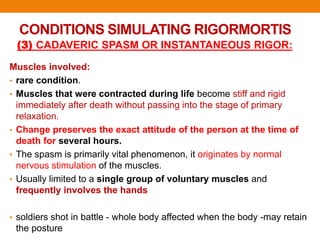 RIGOR MORTIS FORENSIC MEDICINE PRESENTATION | PPTX