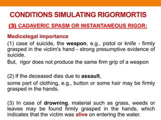 RIGOR MORTIS FORENSIC MEDICINE PRESENTATION | PPTX