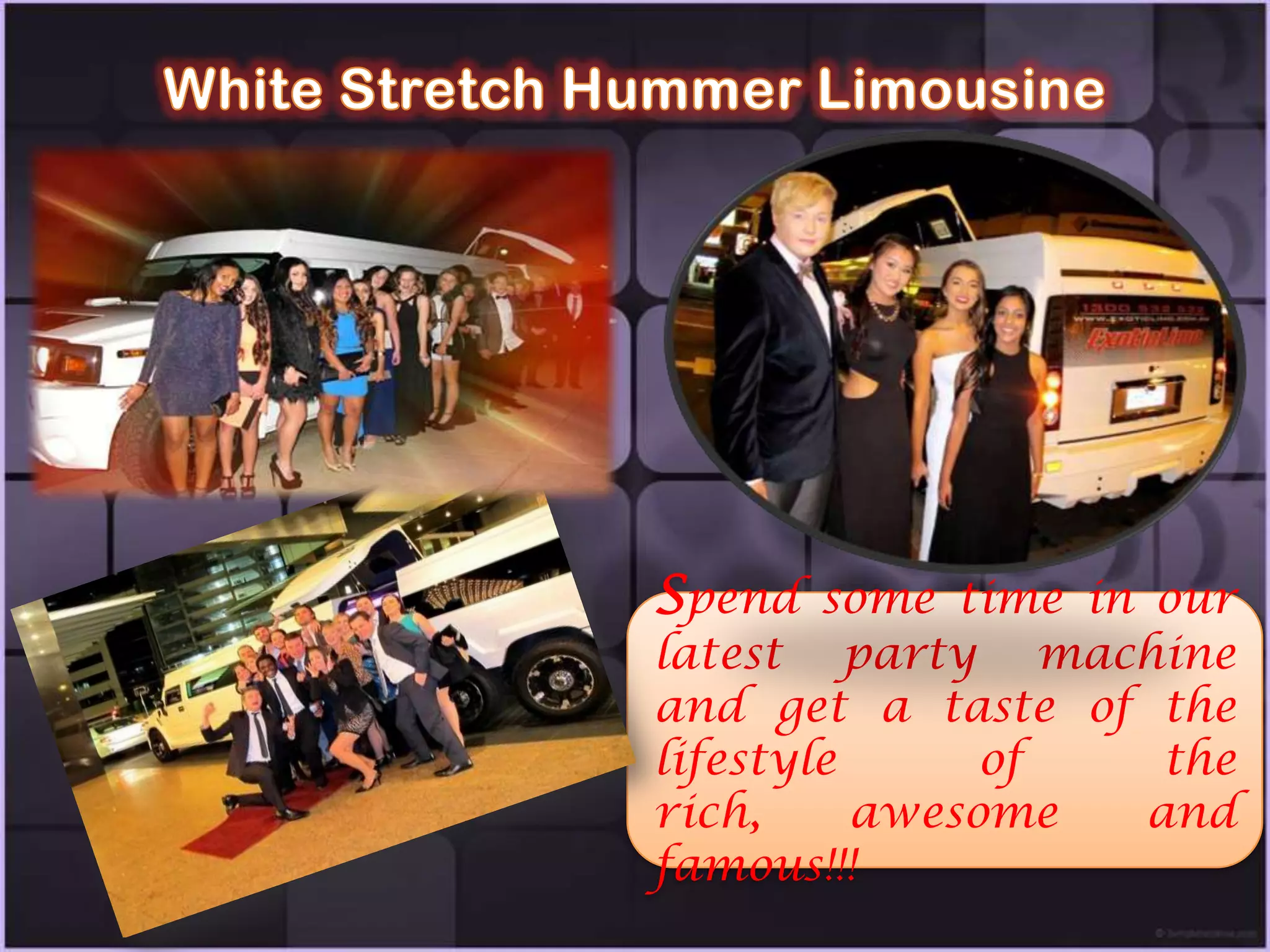 22 Seat White Stretch Hummer Limousine in Melbourne | PPTX