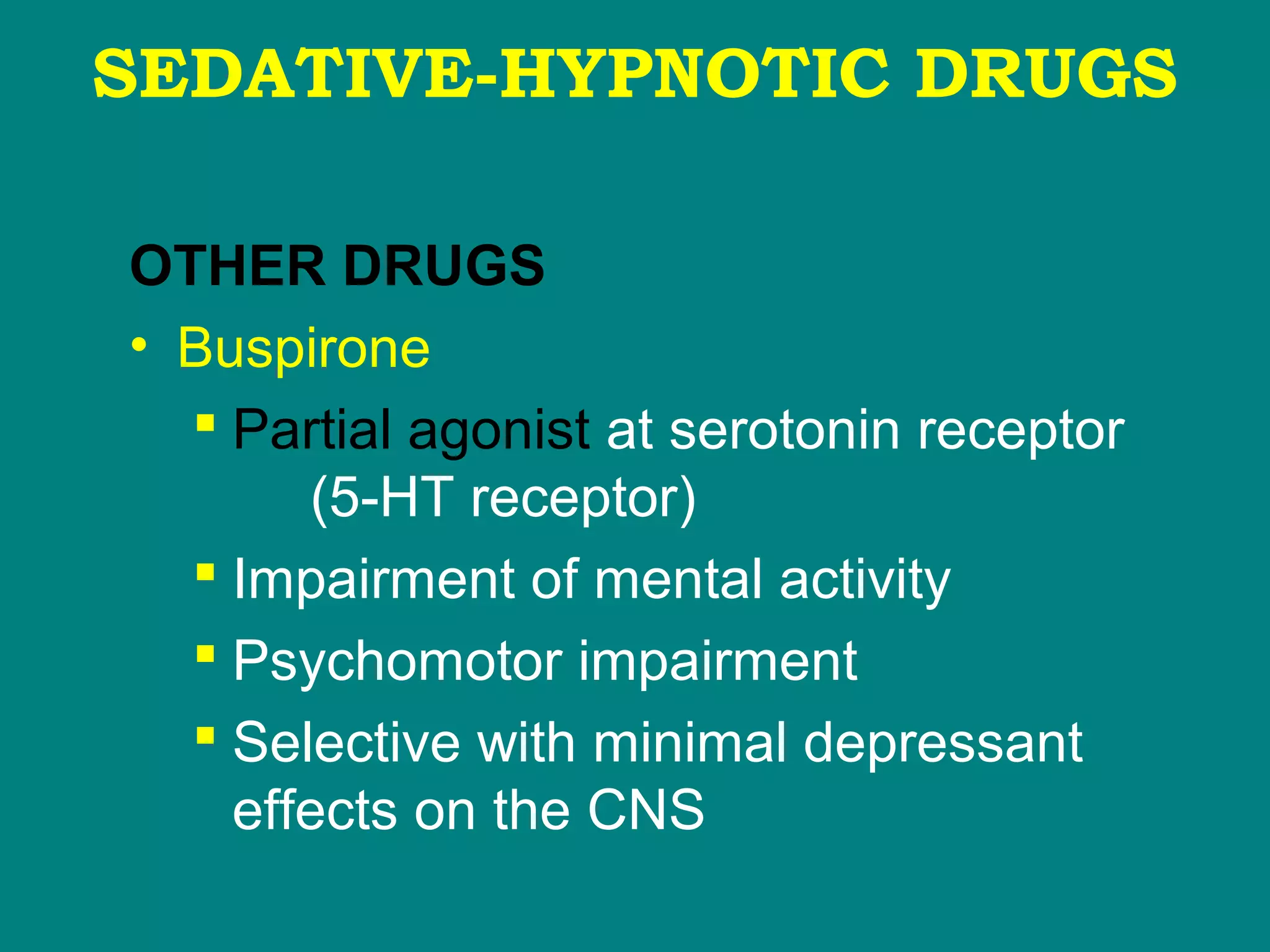 22 sedative hypnotic drugs | PPT