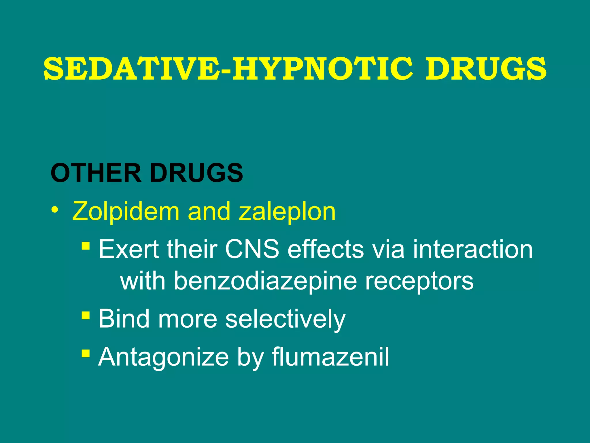 22 sedative hypnotic drugs | PPT