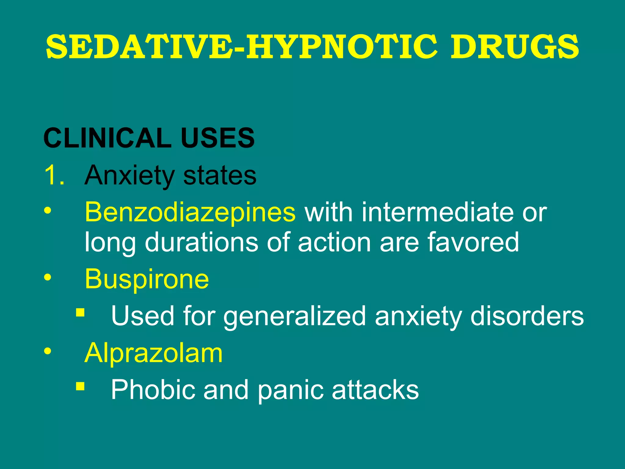 22 sedative hypnotic drugs | PPT