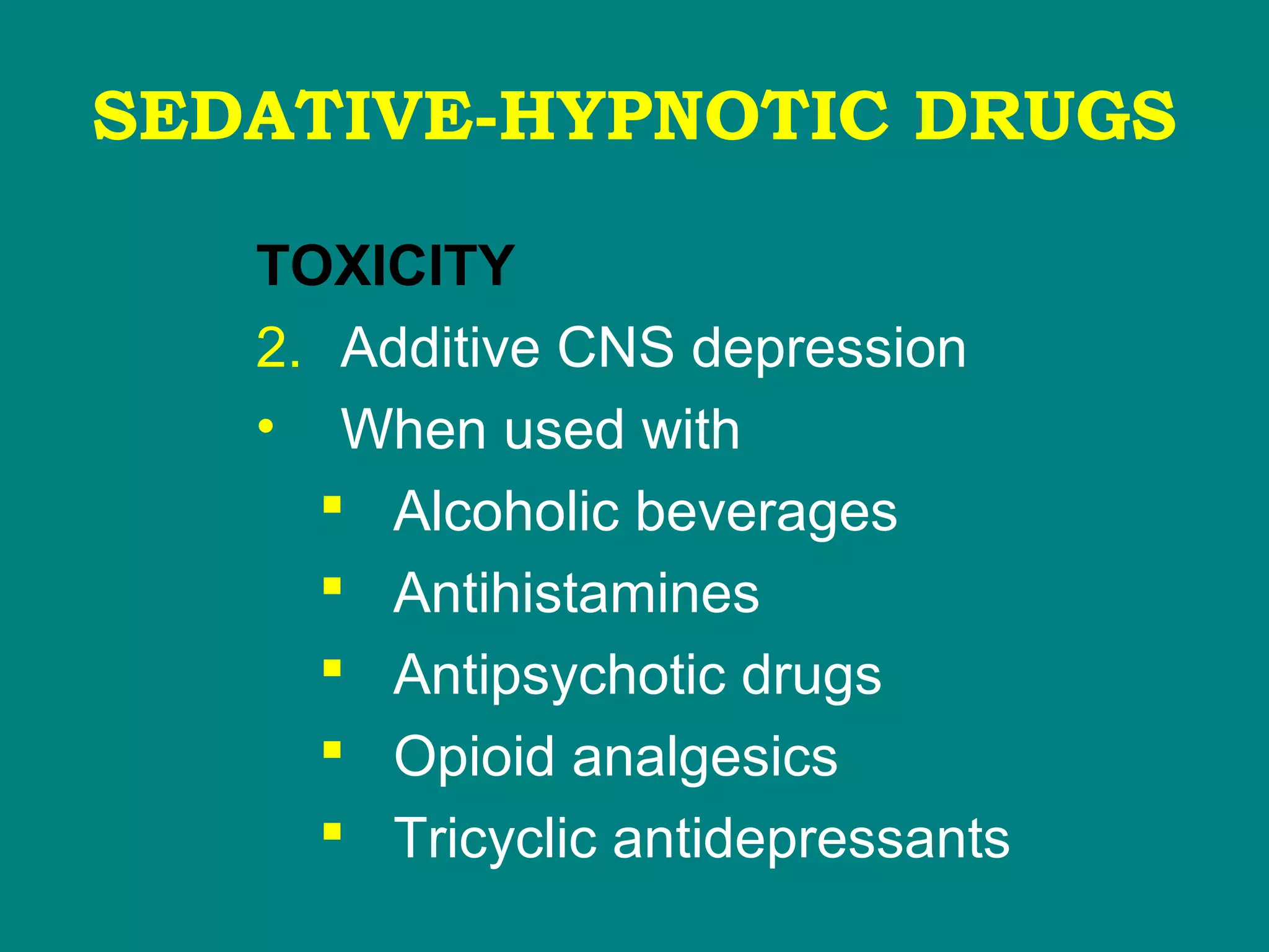 22 sedative hypnotic drugs | PPT