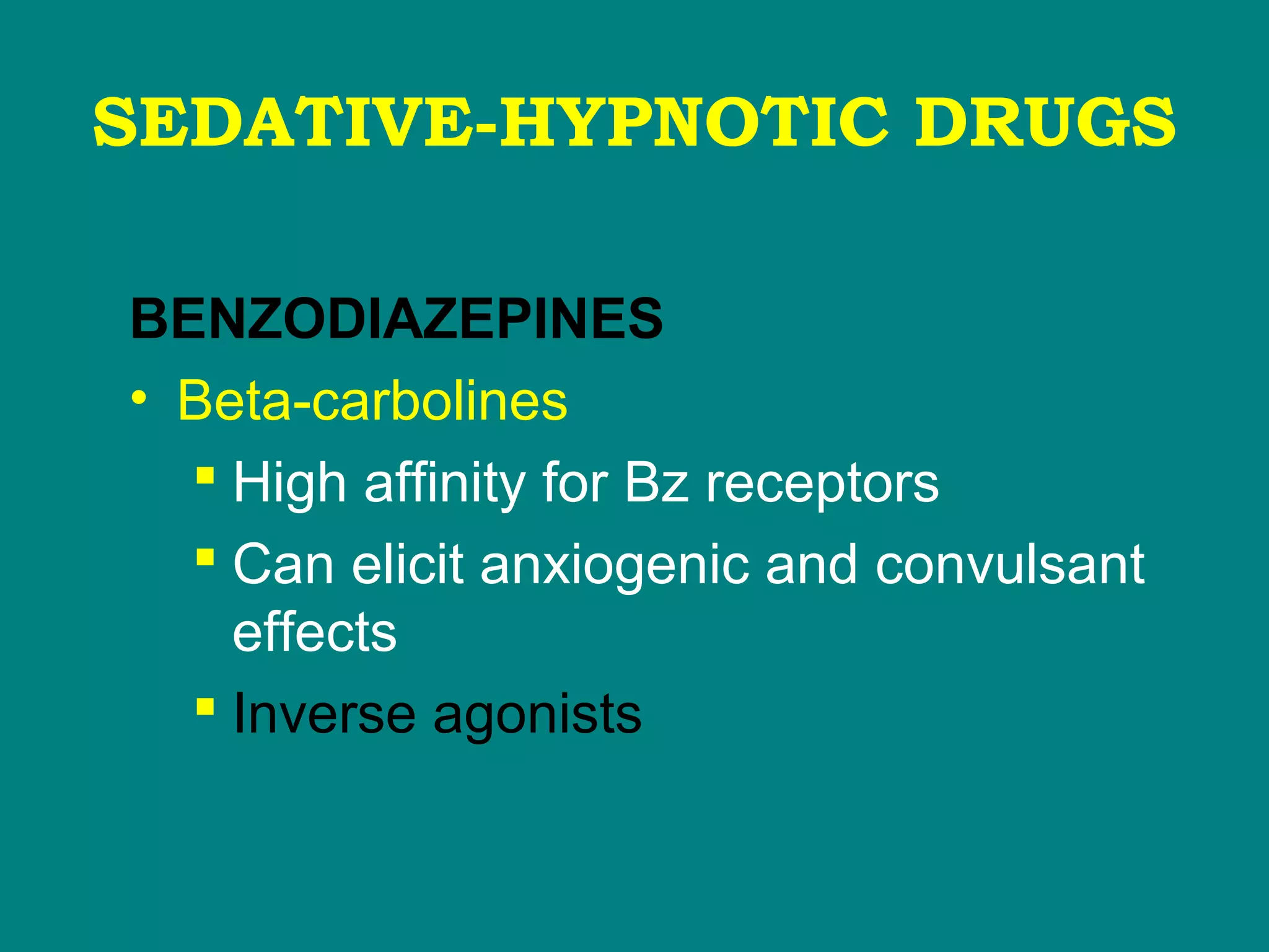 22 sedative hypnotic drugs | PPT