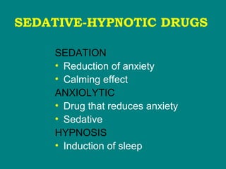 22 sedative hypnotic drugs | PPT