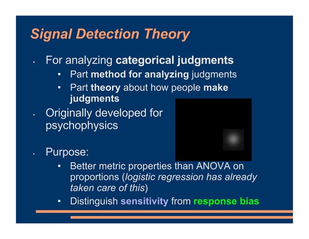 Mixed Effects Models - Signal Detection Theory | PPT