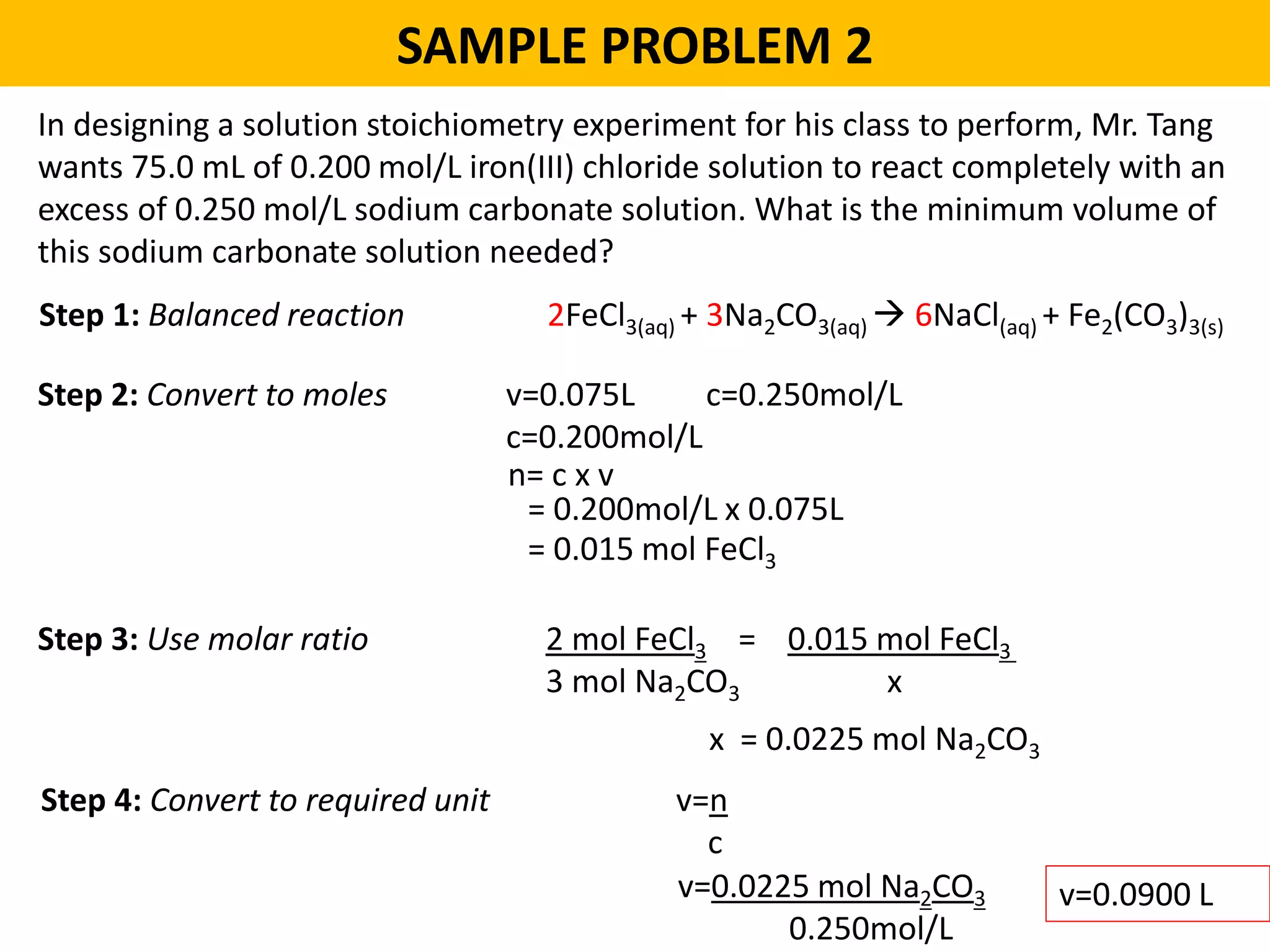 22 solution stoichiometry new | PPTX