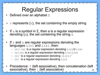 2_2Specification of Tokens.ppt | Programming Languages | Computing