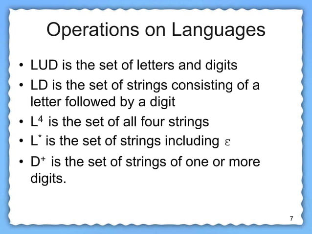 2_2Specification of Tokens.ppt | Programming Languages | Computing