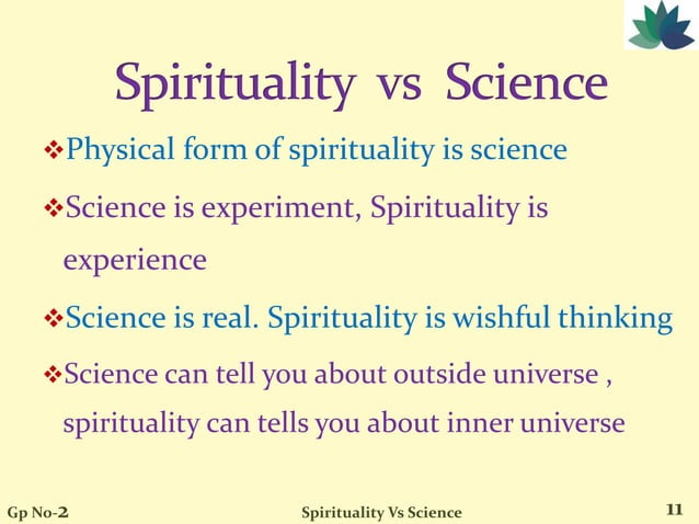 22 spirituality vs science | PPTX | Spirituality | Religion & Spirituality