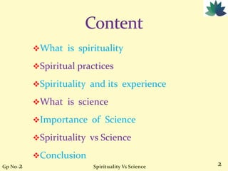 22 spirituality vs science | PPTX | Spirituality | Religion & Spirituality