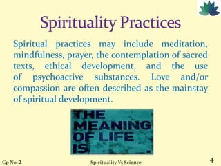 22 spirituality vs science | PPTX | Spirituality | Religion & Spirituality