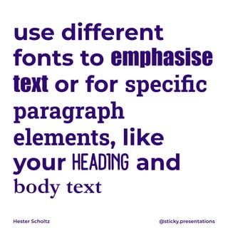 How to use fonts in your presentation | PDF | Desktop Publishing ...
