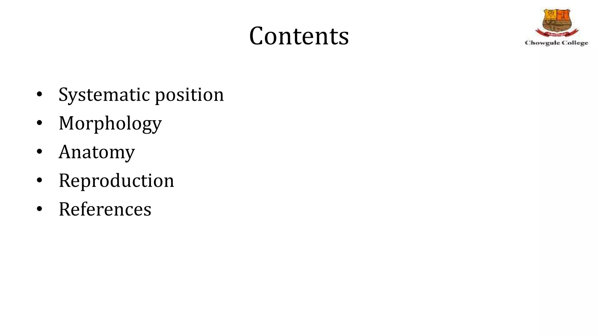 Structure, reproduction, life history and systematic position of ...