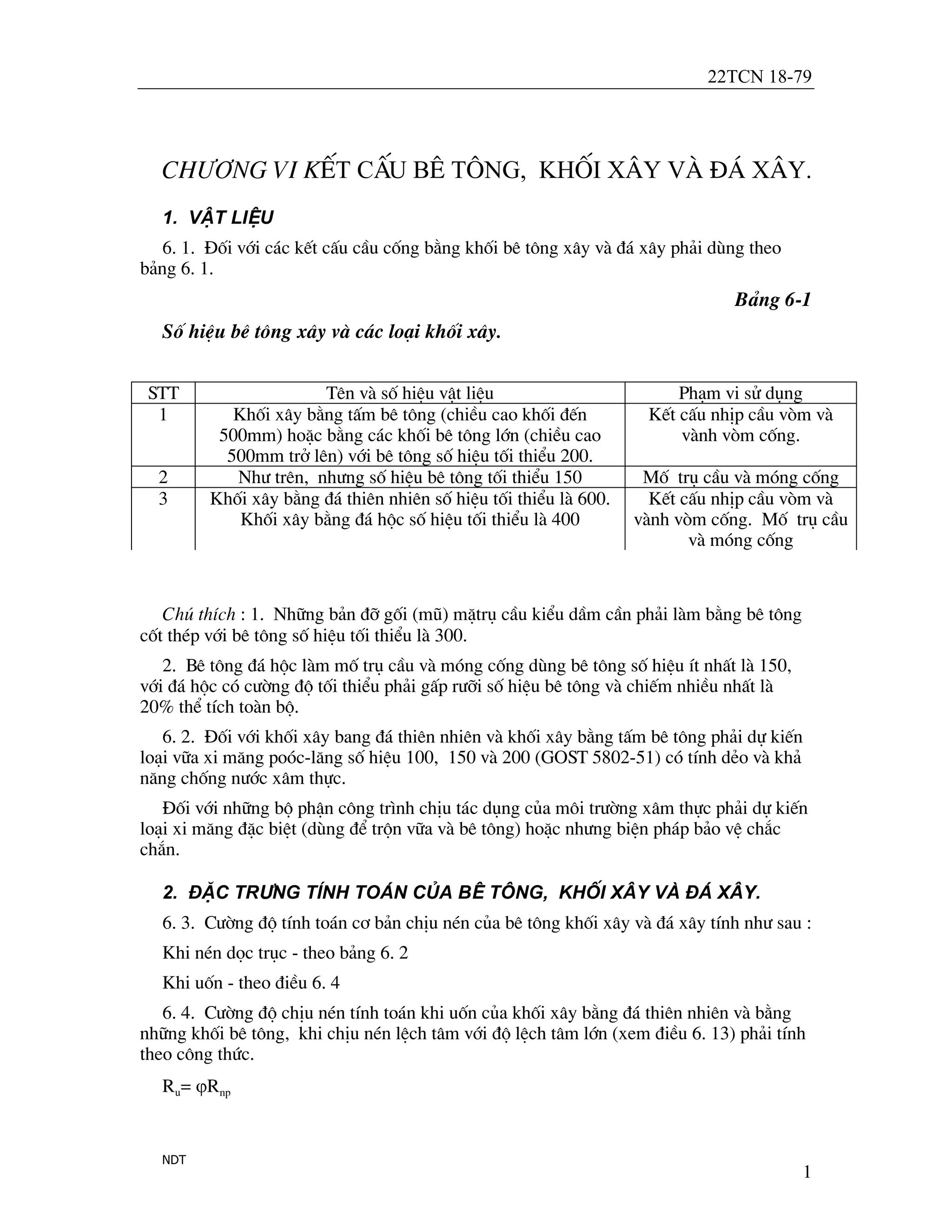 22 tcn 18 79 (chuong 6, ket cau bt, khoi xay va da xay) | PDF
