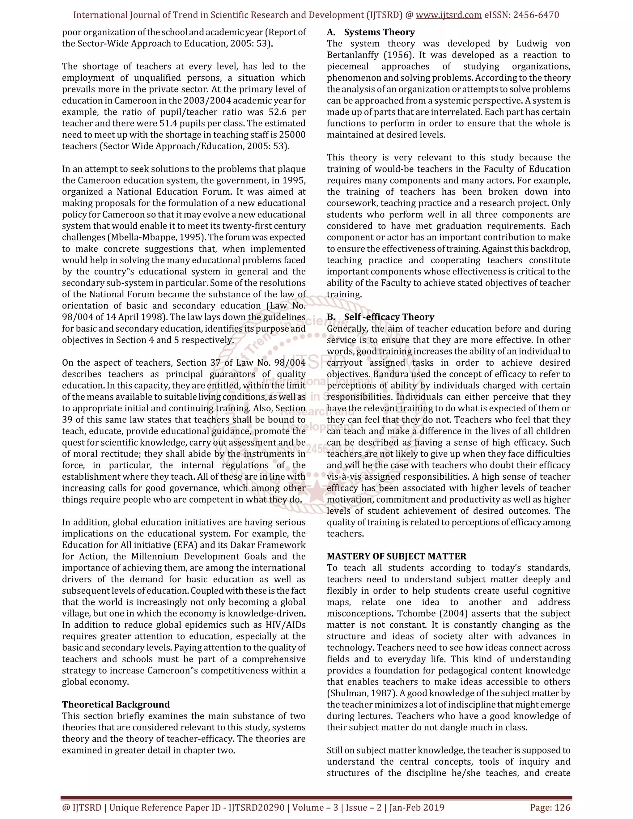 The Evaluation of Teaching Practice from the Perspective of Cooperating Teachers | PDF