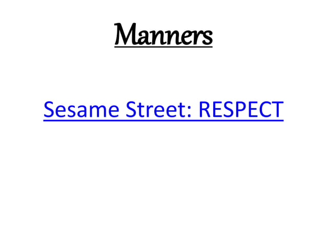 8-Preschool The Manners Game | PPT