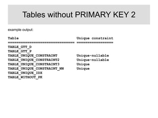Tips for using Firebird system tables | PPT