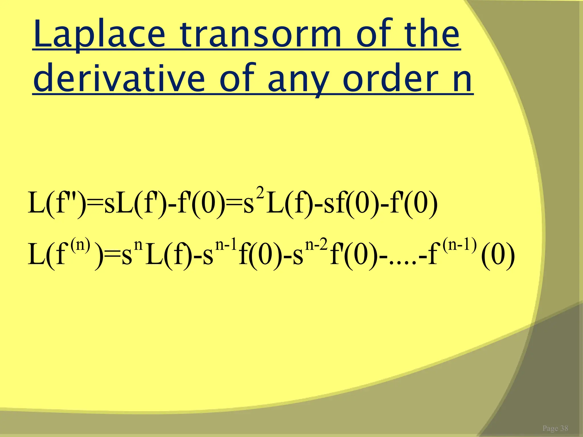 laplace Tranform, definition, Examples, methods | PPT