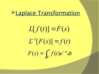 laplace Tranform, definition, Examples, methods | PPT