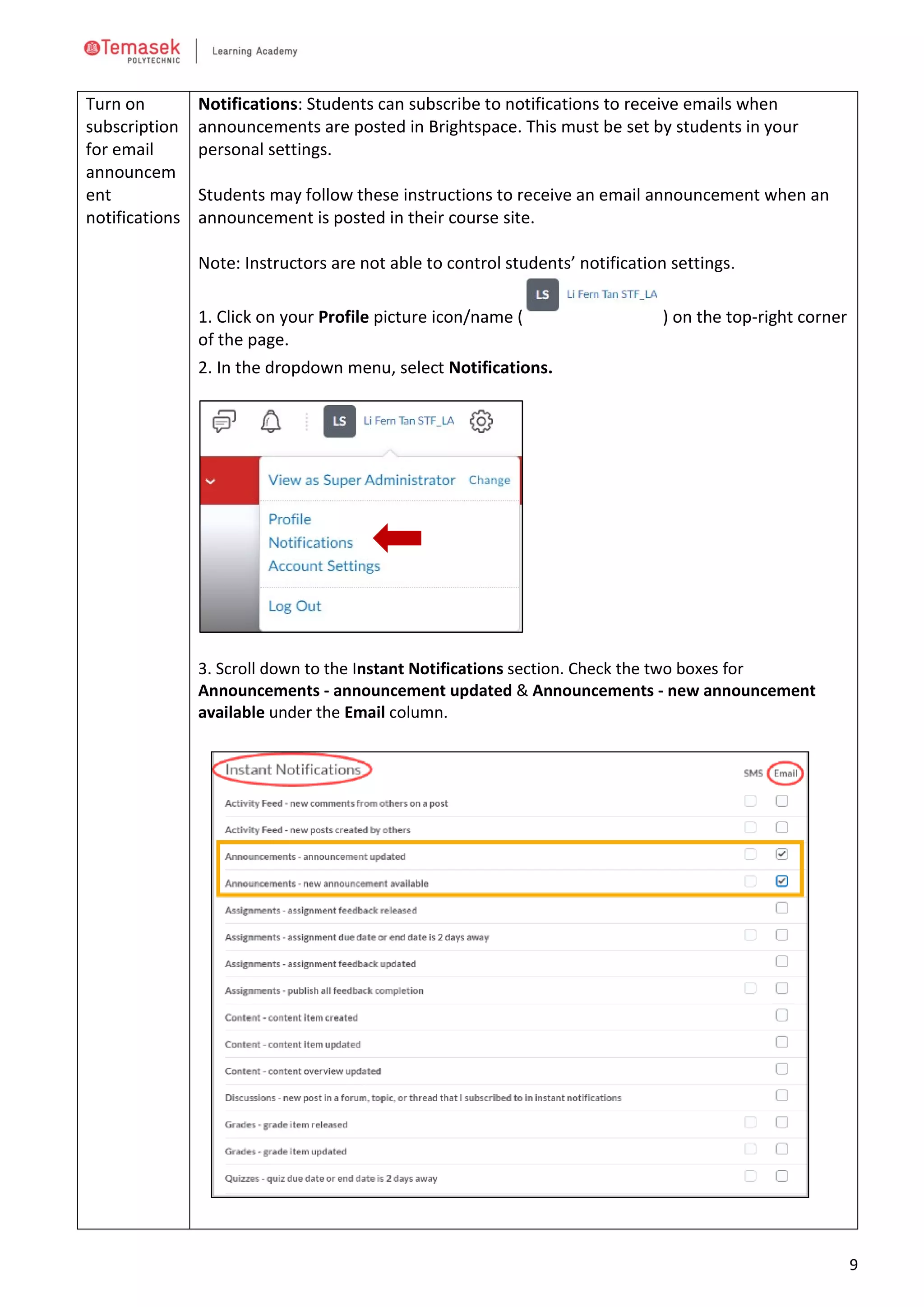 Brightspace Business Student Guide v3 | PDF